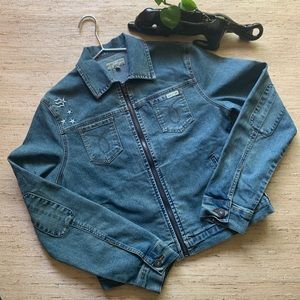 Max Studio | Jackets & Coats | Max Studio Silver Shooting Star Denim ...